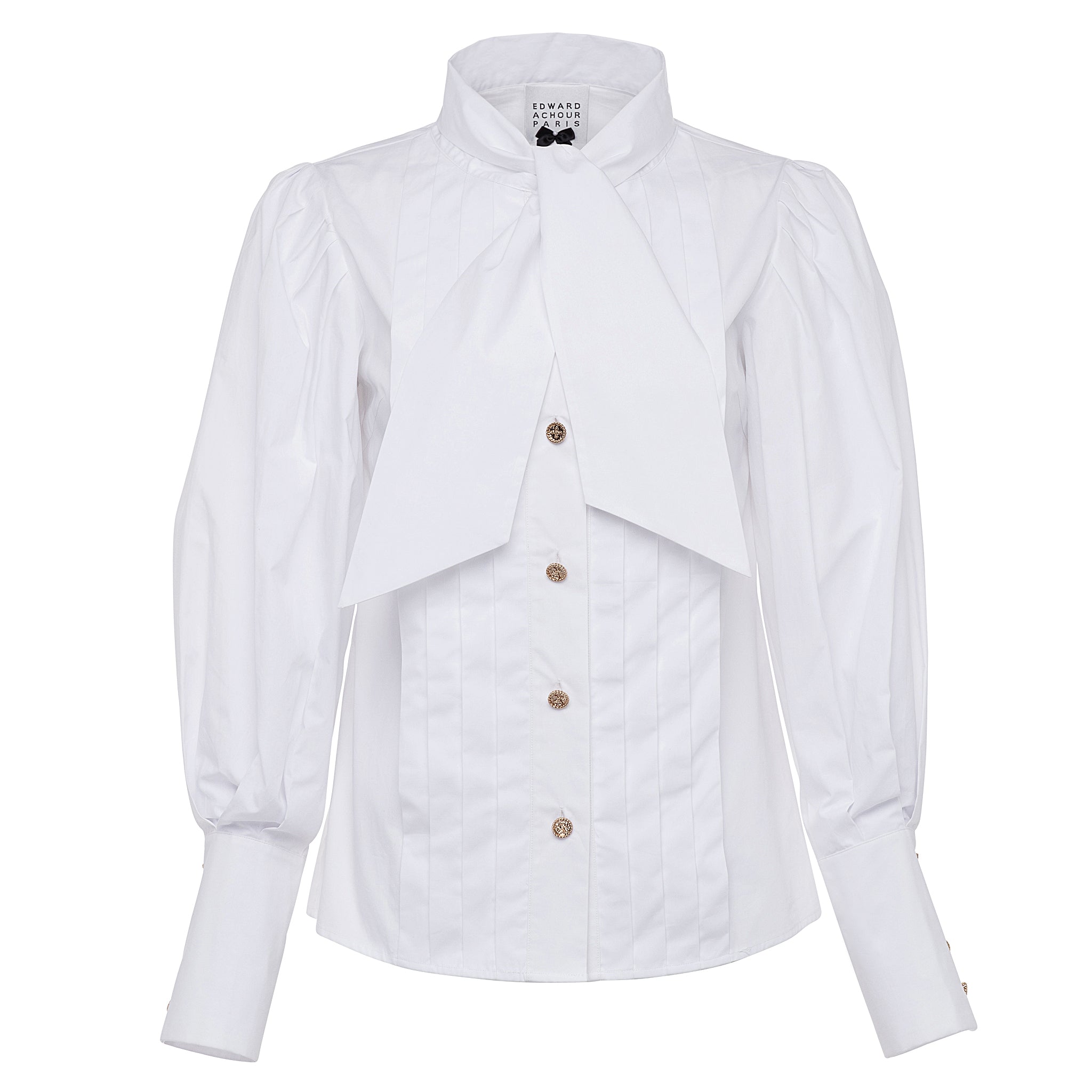 Edward Achour Women's Cotton Puff Sleeve Blouse - White – Timeless
